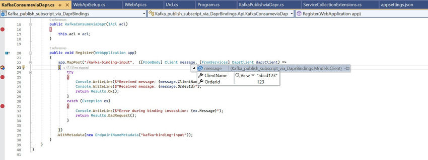 Apache Kafka with Dapr Bindings in .NET
